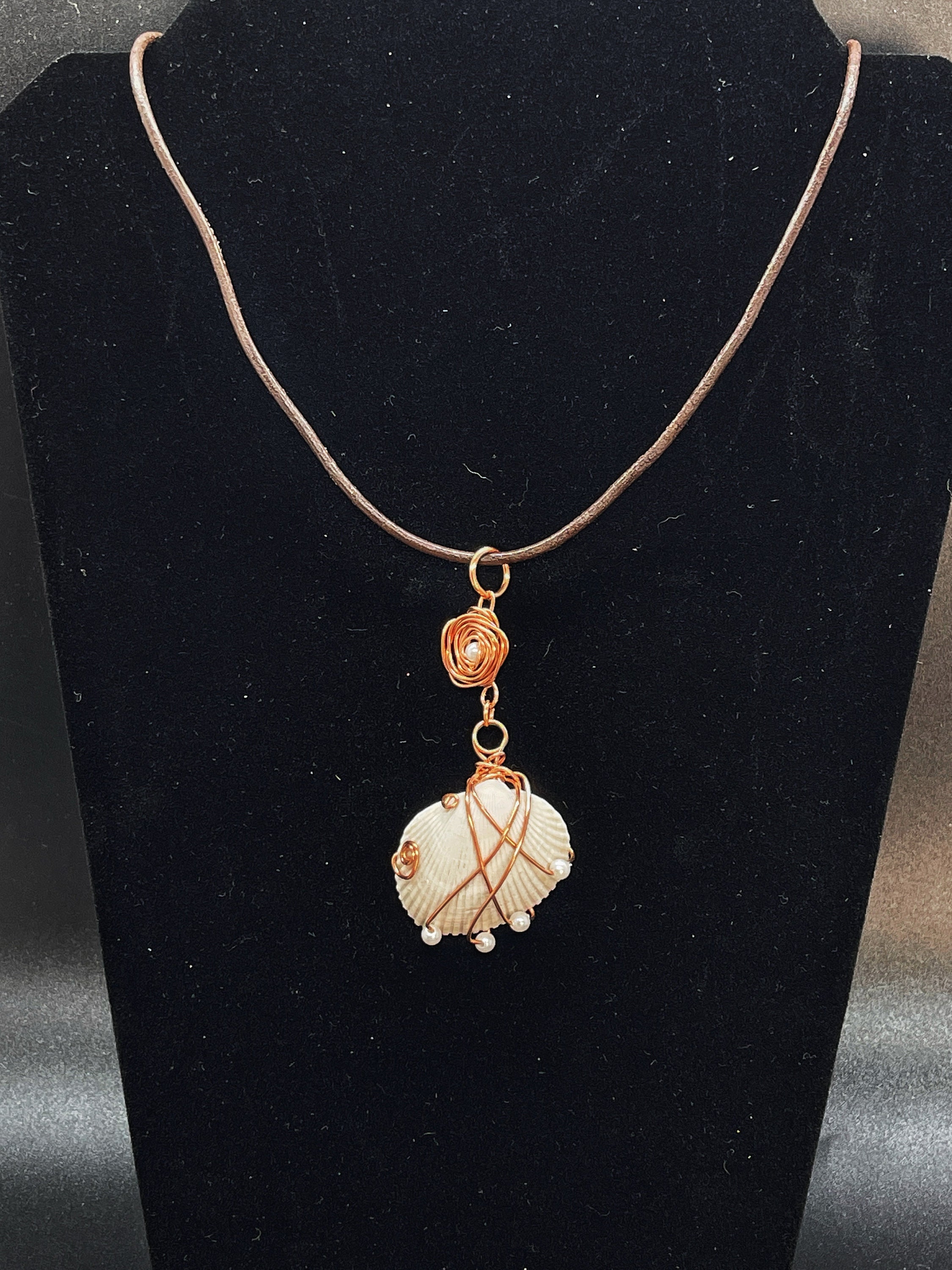 Seashell Necklace, Recycled Florida Seashells, Wire Wrapped Jewelry ...