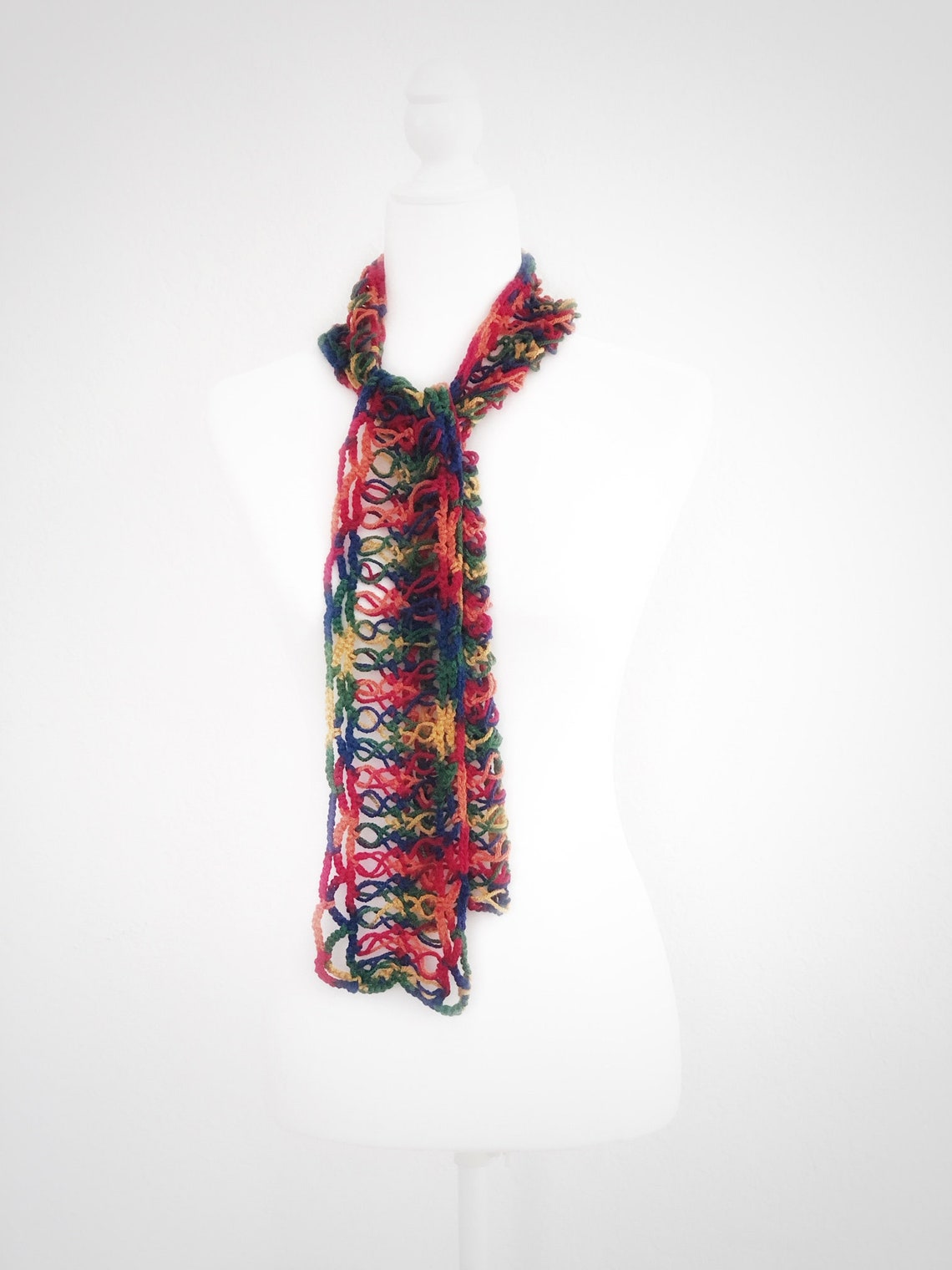 SALE Rainbow Scarf LGBTQ Gay Pride Crochet Unisex Unique - Etsy