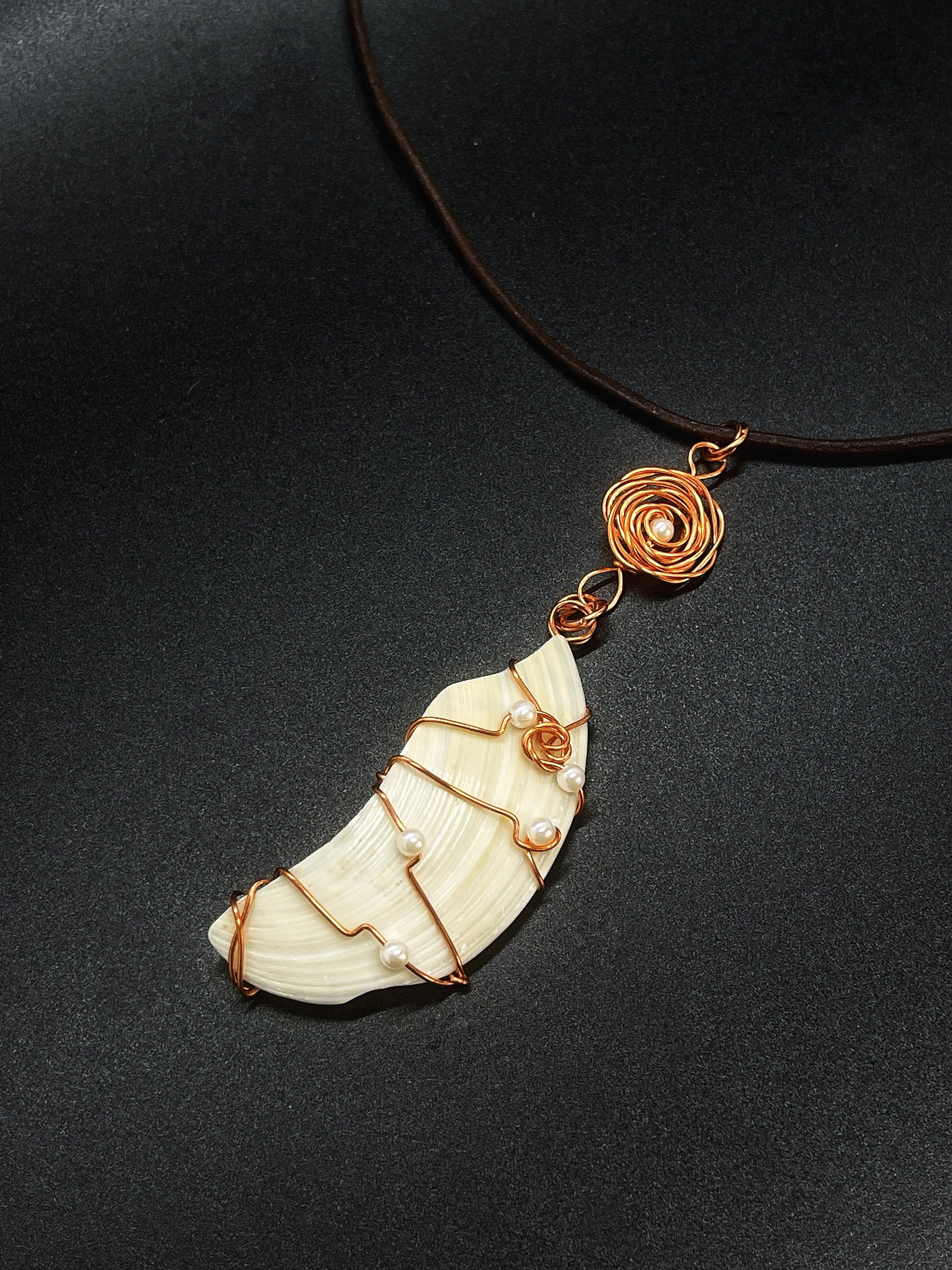 Seashell Necklace, Recycled Florida Seashells, Wire Wrapped Jewelry ...