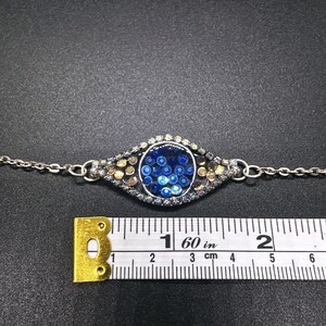 Rhinestone Evil Eye Necklace: Handmade Resin Protection Amulet - Etsy