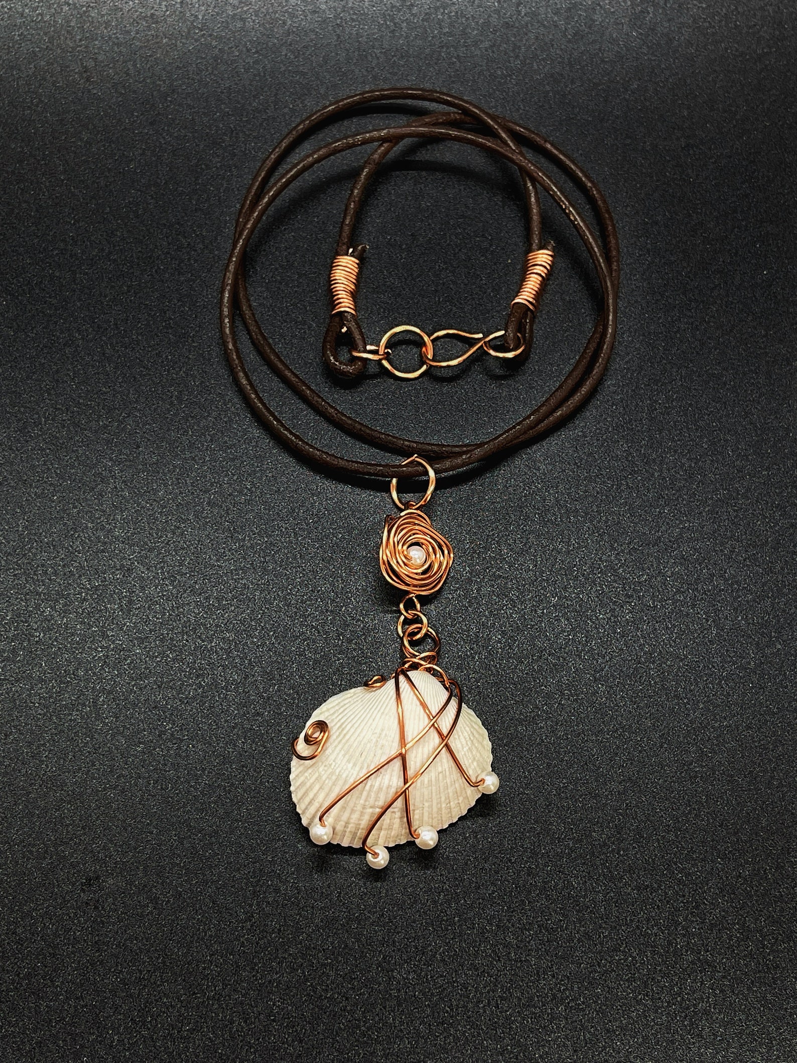 Seashell Necklace, Recycled Florida Seashells, Wire Wrapped Jewelry ...