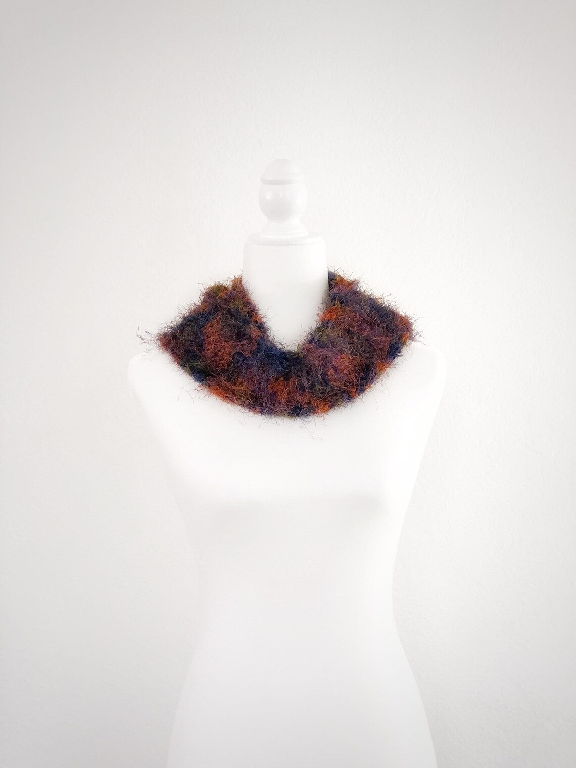 SALE Fuzzy Scarf Knit Scarf Unisex Unique Handmade Fall - Etsy