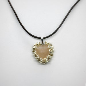 Vintage Style Jewelry, Heart Necklace, Rose Quartz, Valentine Gift ...