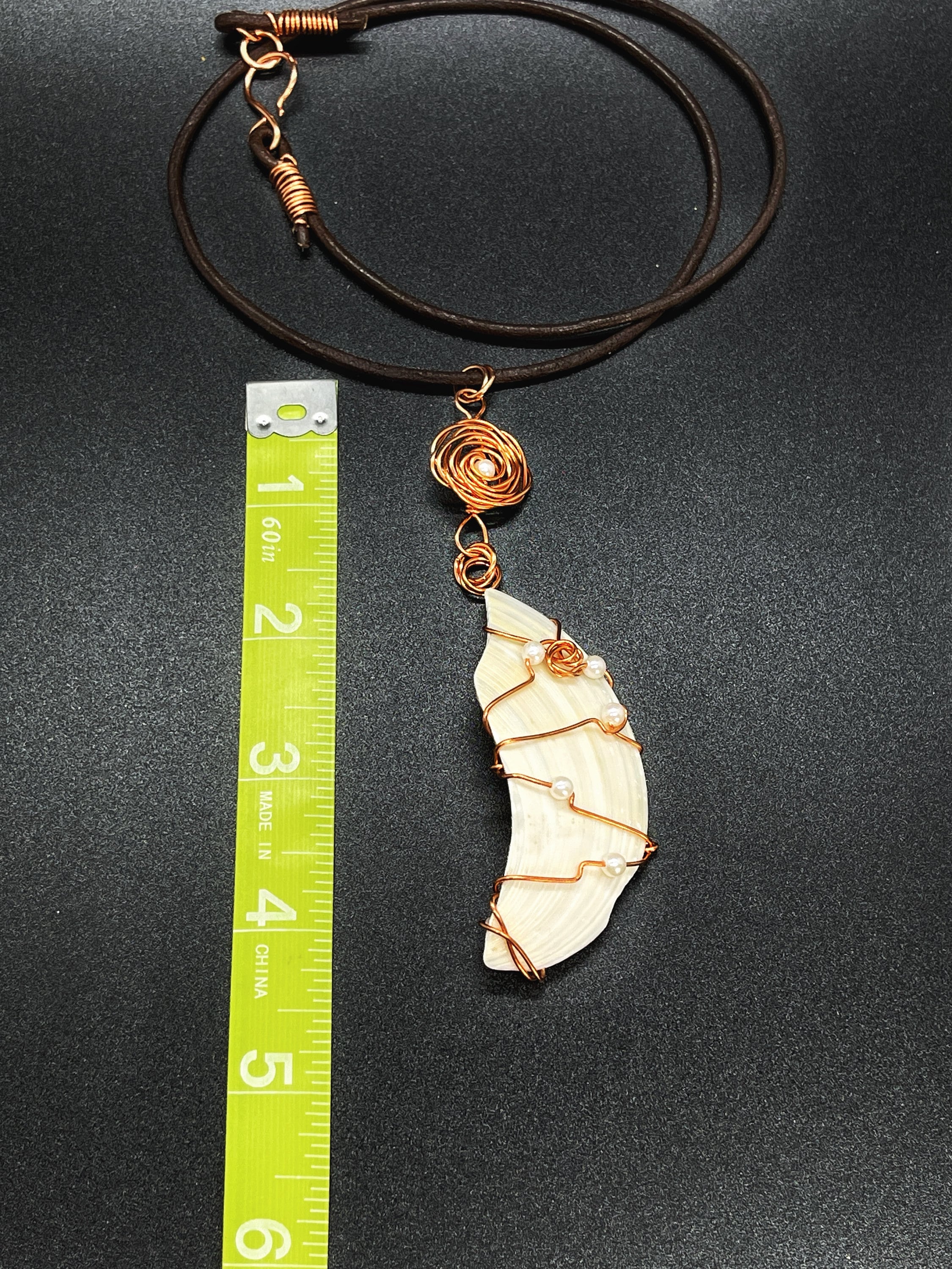 Seashell Necklace, Recycled Florida Seashells, Wire Wrapped Jewelry ...