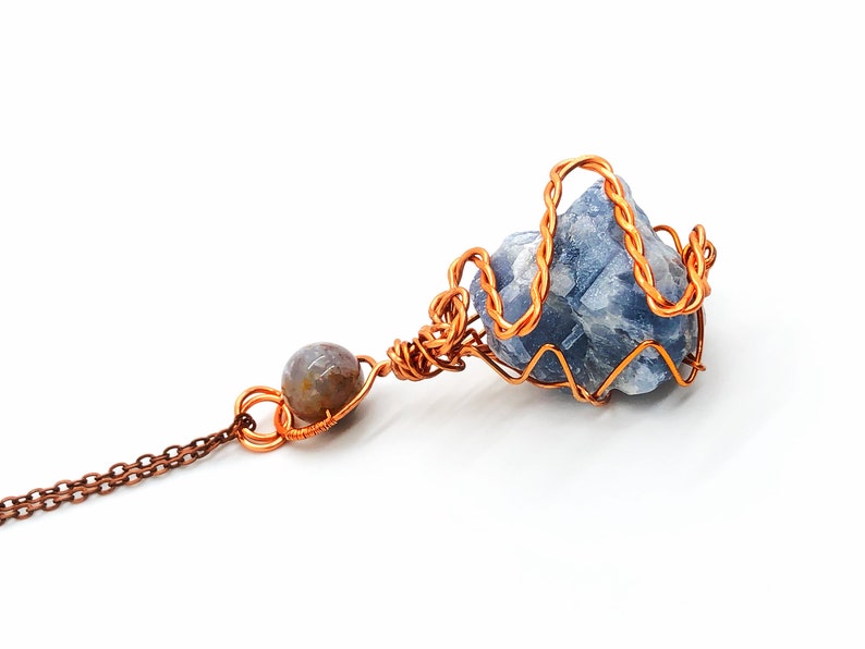 Statement Jewelry Healing Stones Blue Calcite Agate Taurus - Etsy