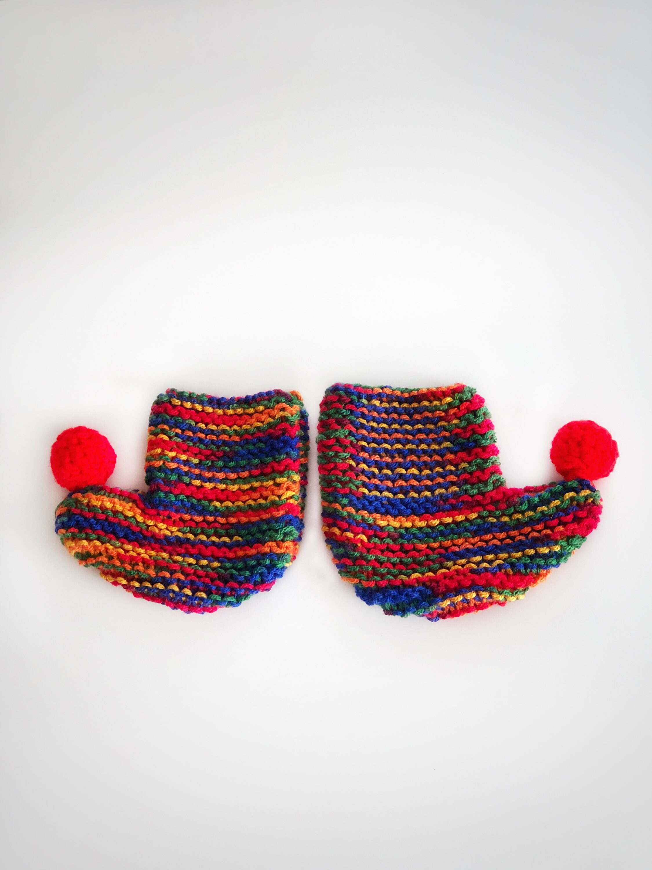 Hand Knit Baby Booties Unique Handmade Rainbow LGBT Booties - Etsy