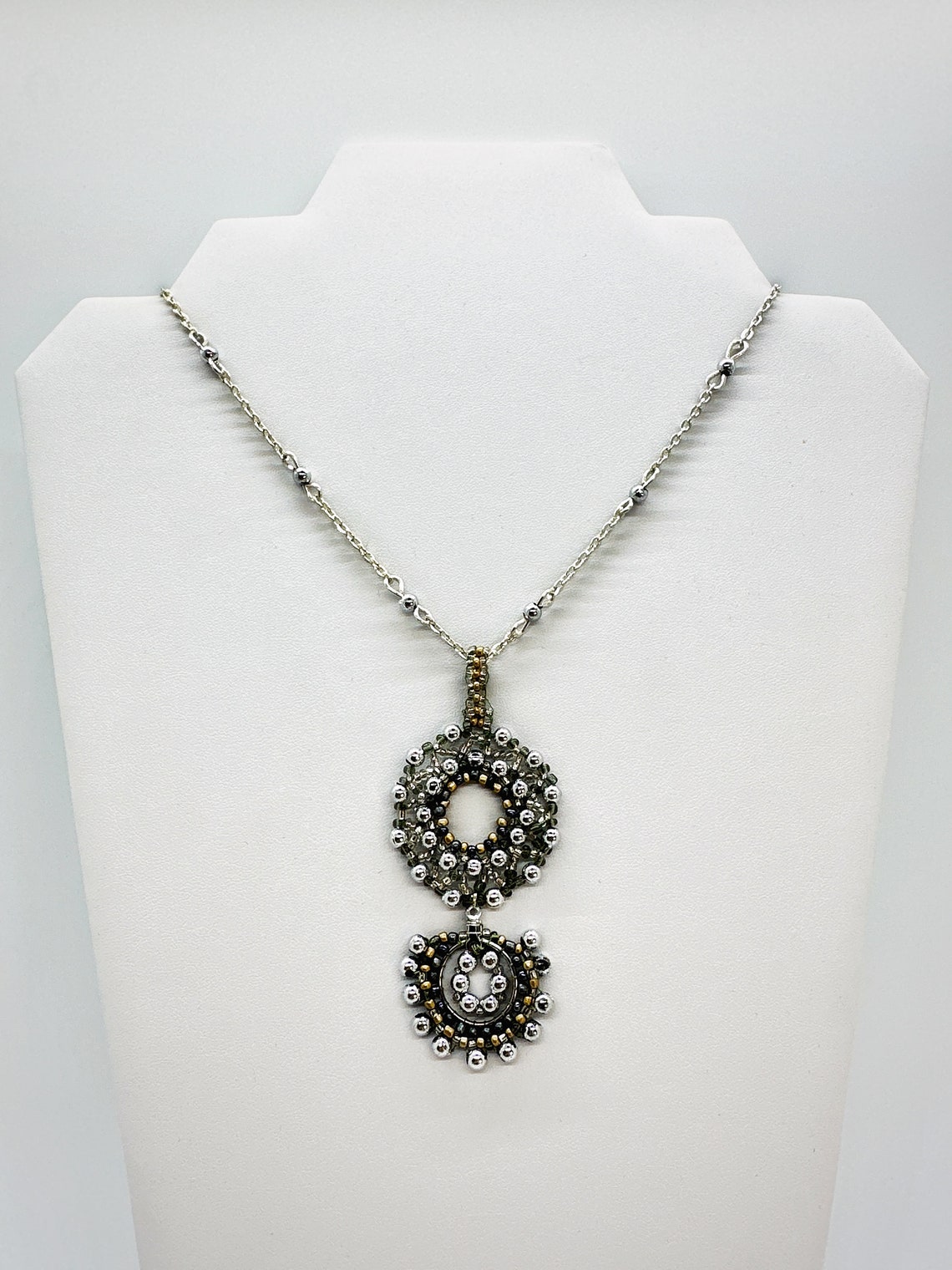 Vintage Style Jewelry Mandala Necklace Beaded Pendant - Etsy