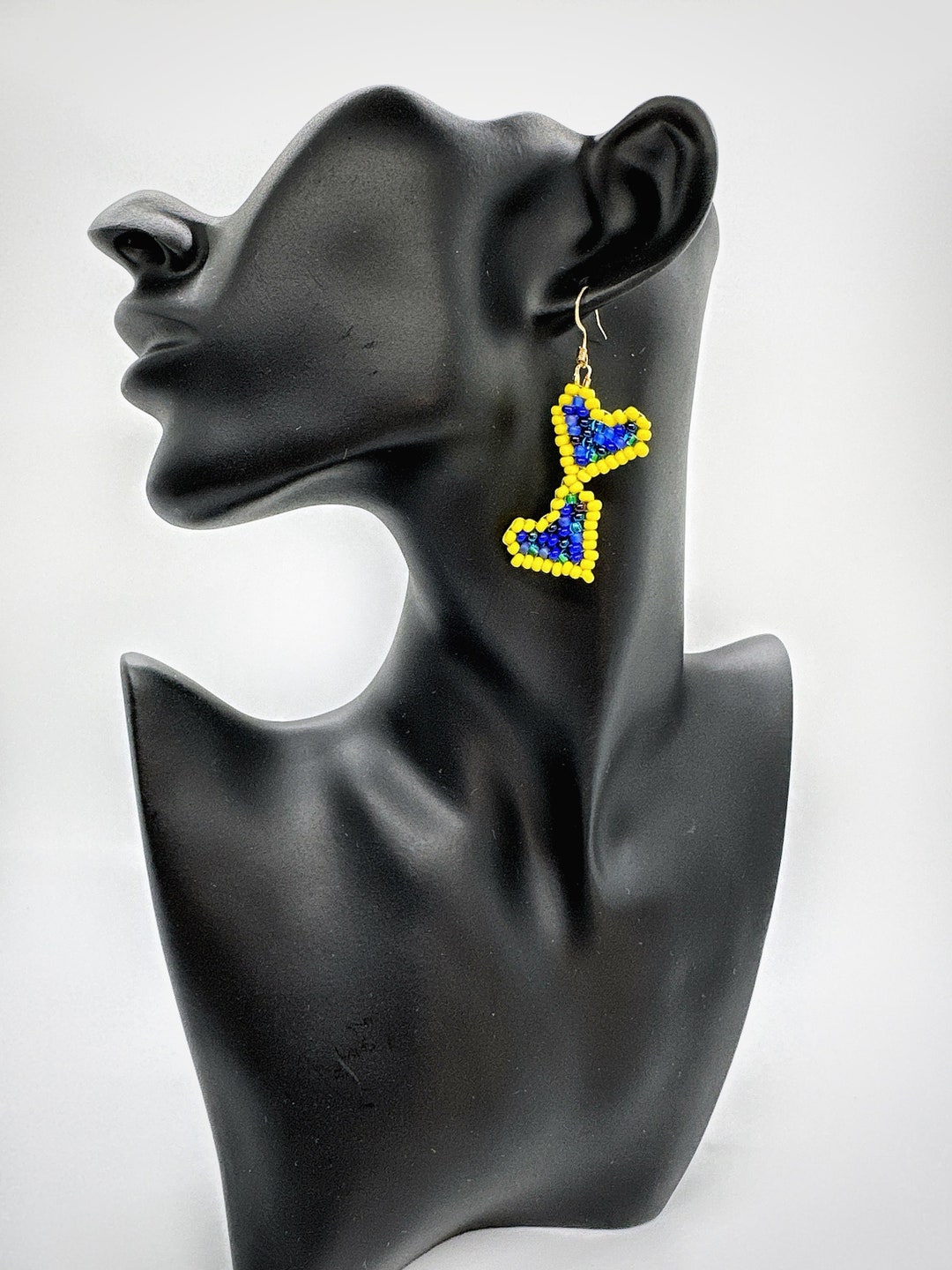 Hearts Earrings, Ukraine Jewelry, Support Ukraine Gift, Stand With ...