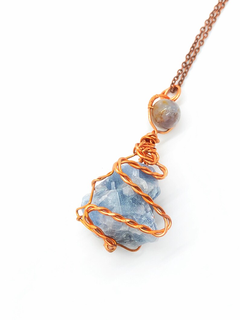 Statement Jewelry Healing Stones Blue Calcite Agate Taurus - Etsy