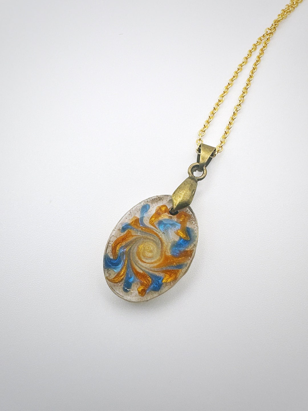 Stand With Ukraine Gift, Support Ukraine, Abstract Necklace, Ukrainian ...