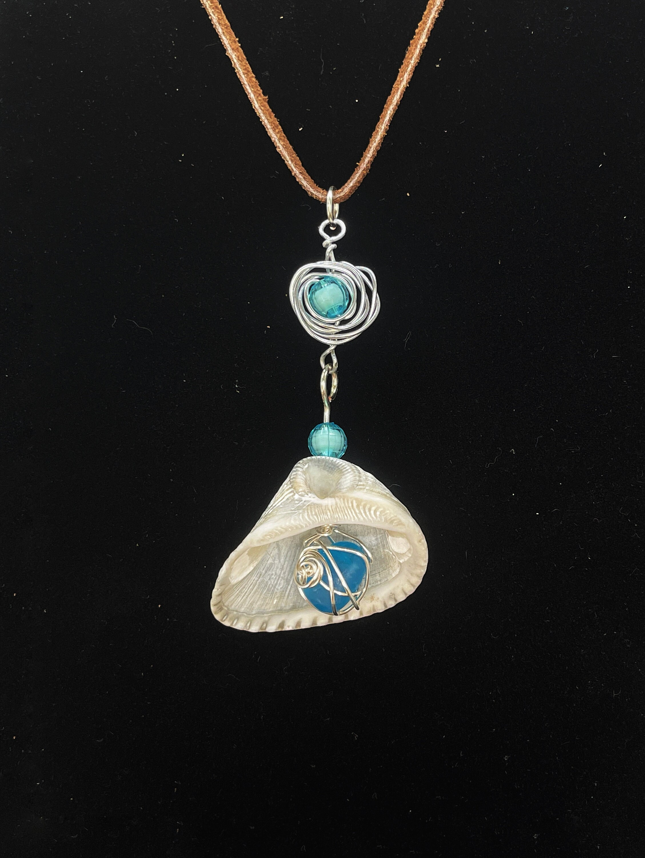 Seashell Necklace Recycled Florida Seashells Wire Wrapped - Etsy