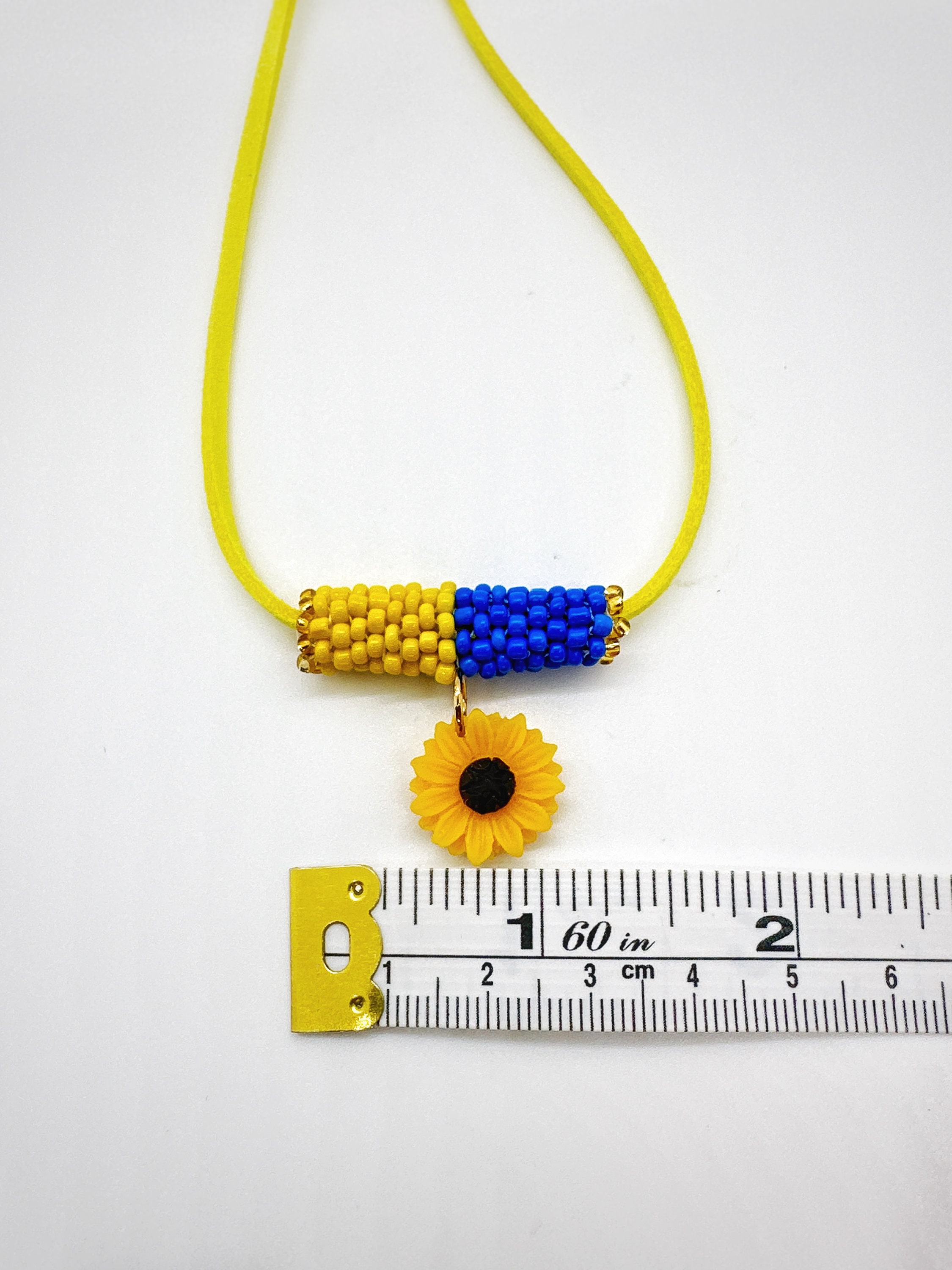 Stand With Ukraine Gift, Support Ukraine, Sunflower Necklace, Ukrainian ...