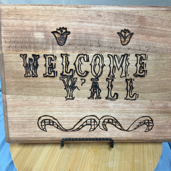 Wood Burning Welcome Sign - Etsy