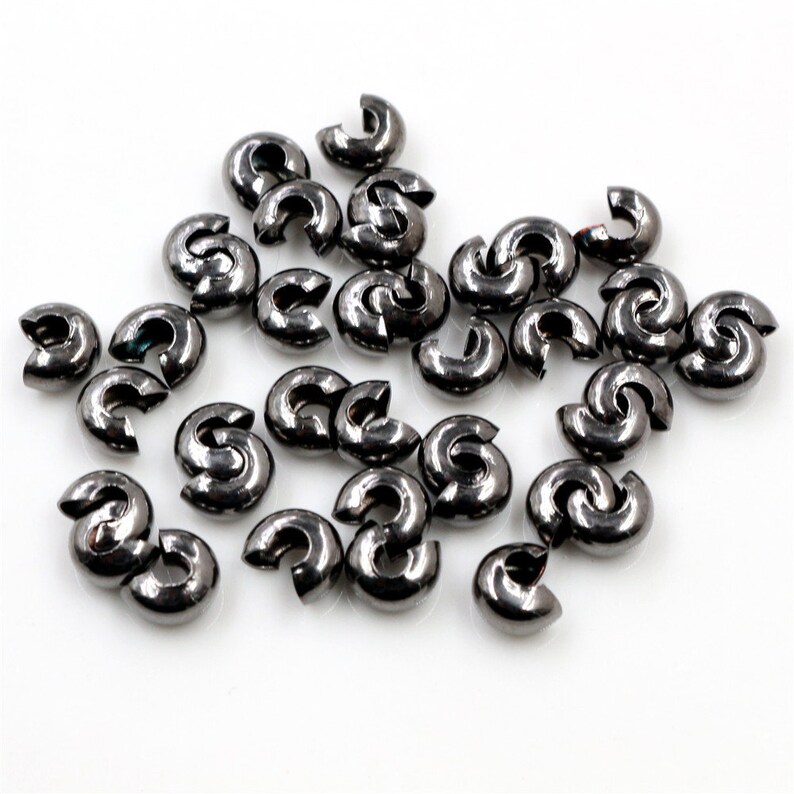 100pcs/lot Silver Gold Round Covers Crimp End Beads Dia 3 4 5 - Etsy