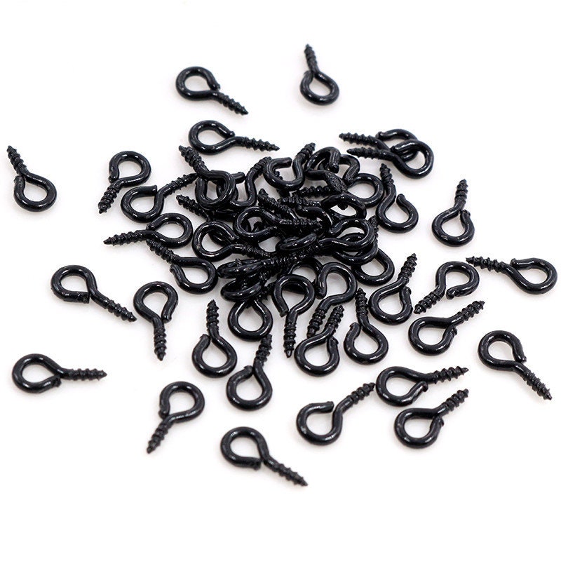 200pcs 8x4/10x5mm Small Tiny Mini Eye Pins Eyepins Hooks Eyelets Screw ...