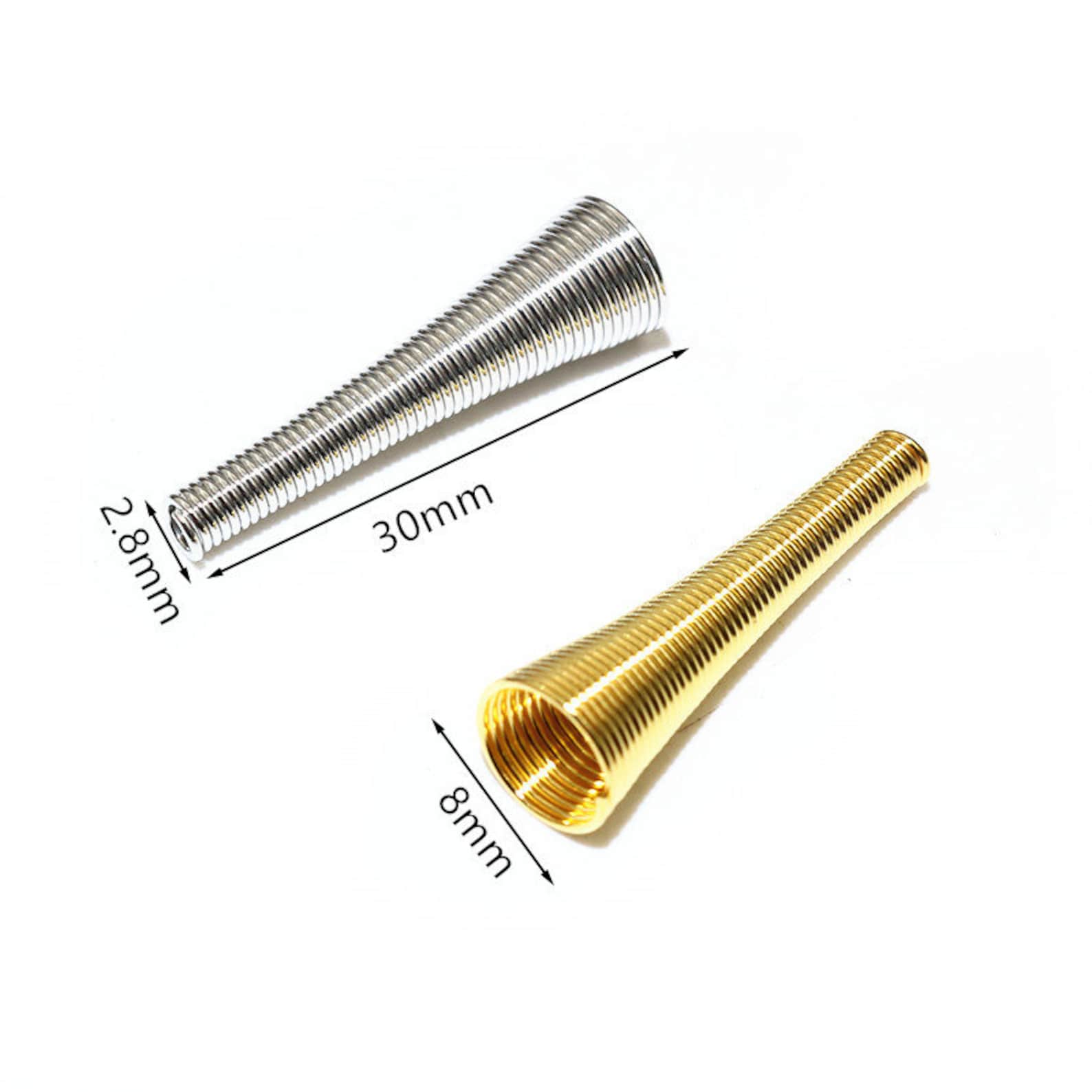 15pcs Metal Spring Funnel Shape Spacer Beads Caps DIY Beading Supplies ...
