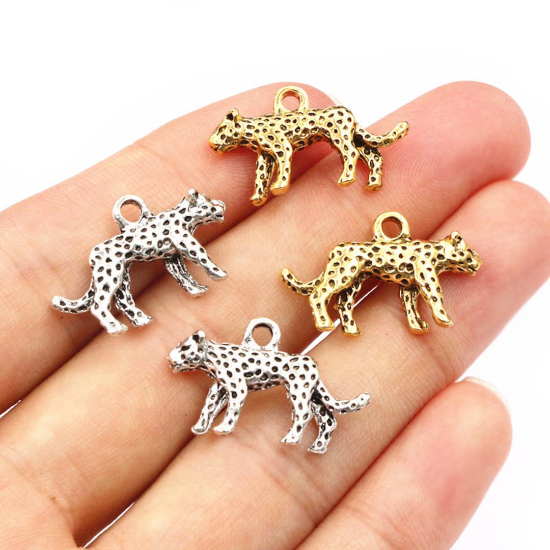 10pcs 23x14x4mm Alloy Leopard Charms Pendant DIY Jewelry Making ...