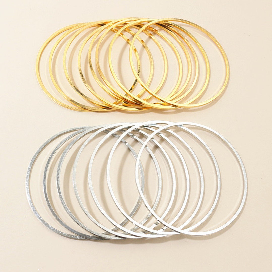 10pcs 60mm 80mm Brass Closed Ring Earring Wires Big Hoops Pendant ...