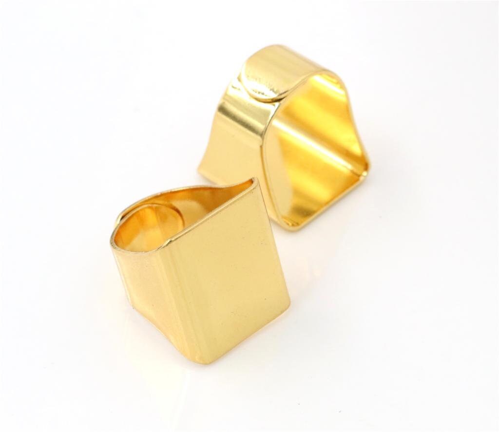 20mm 5pcs Classic 6 Colors Plated Brass Square Adjustable Ring - Etsy
