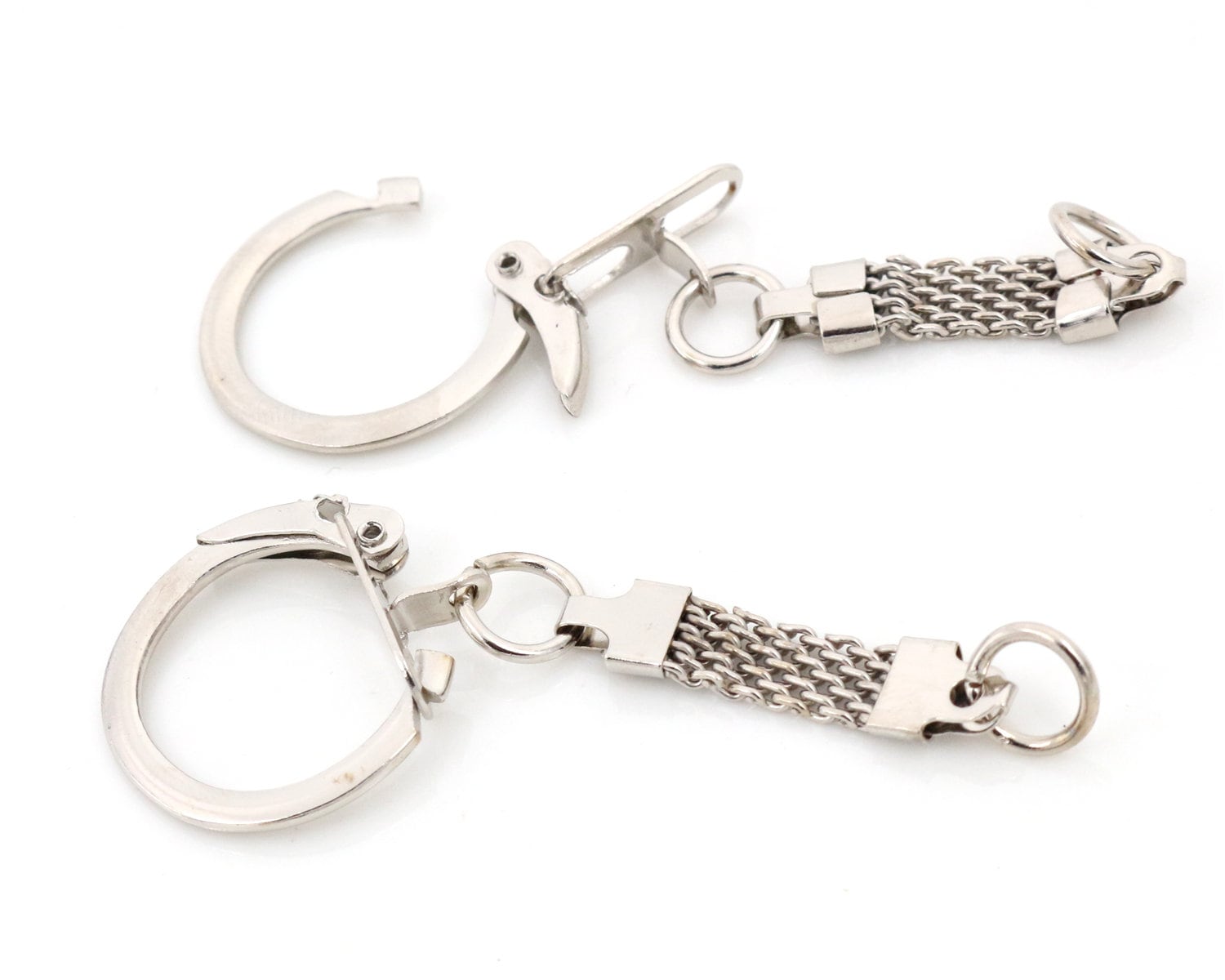 10pcs 60x24mm Key Ring Key Chain Rhodium and Bronze Colors | Etsy