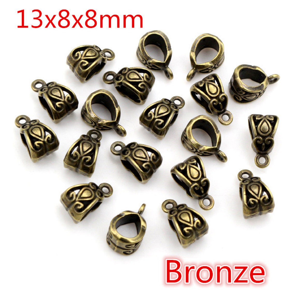 20pcs 13x8x8mm Beads Bails Pendants Jewelry Making DIY | Etsy