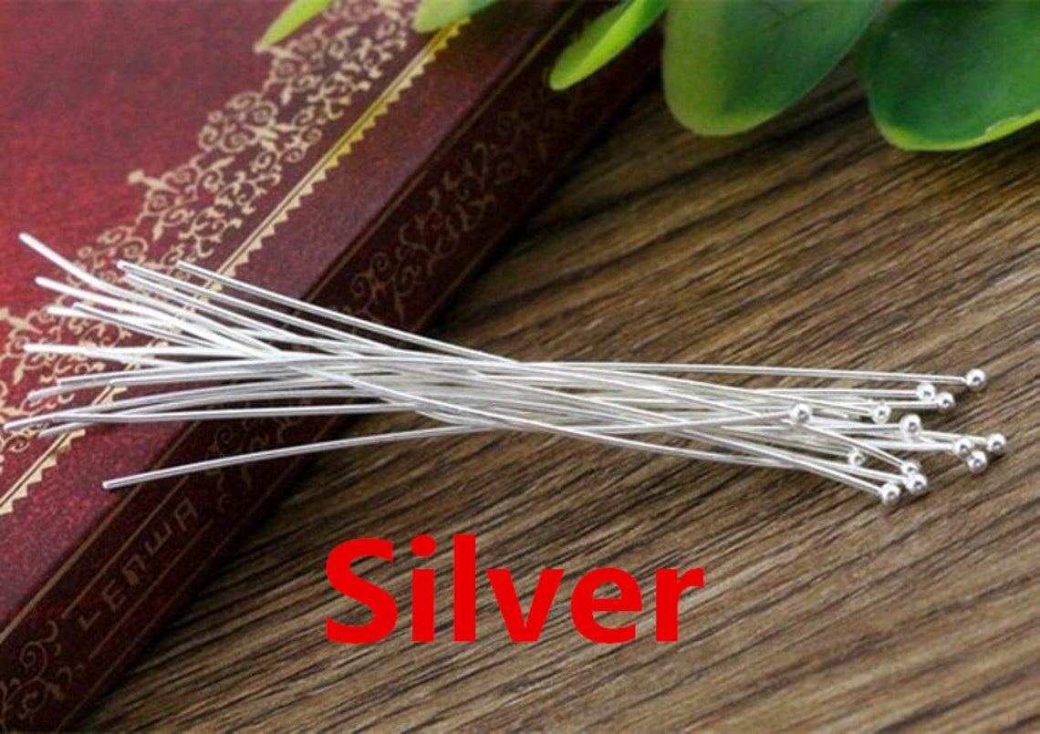 200pcs/lot 16 20 25 30 40 50 Mm Gold Silver Metal Ball Head Pins for ...