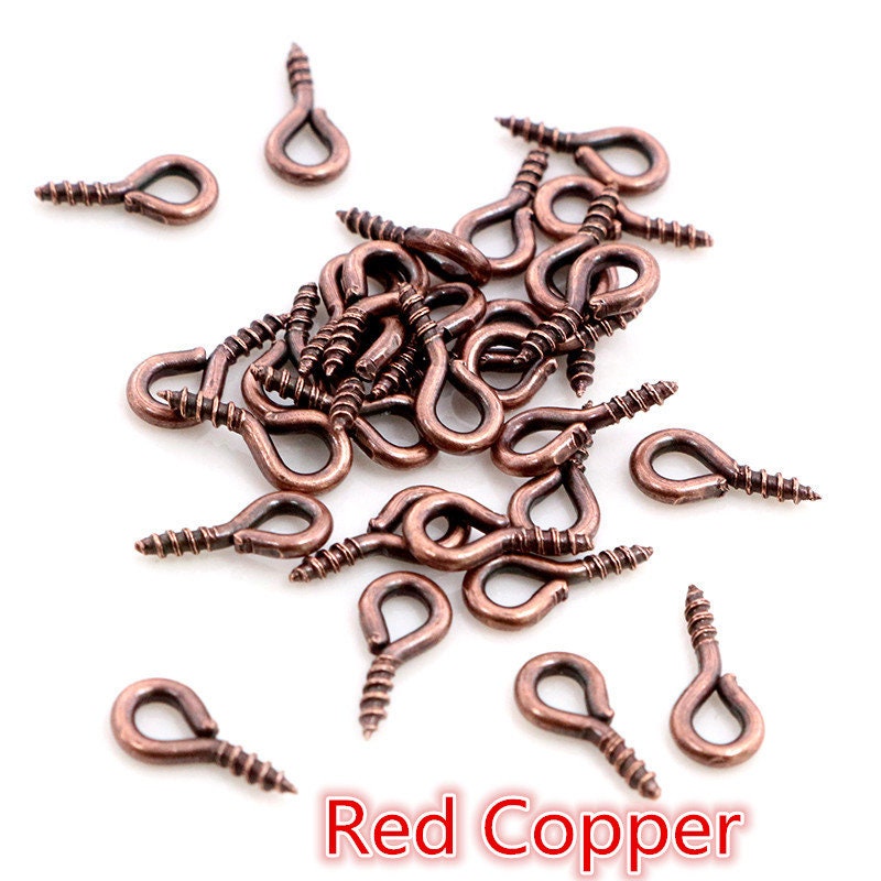 200pcs 8x4/10x5mm Small Tiny Mini Eye Pins Eyepins Hooks Eyelets Screw ...