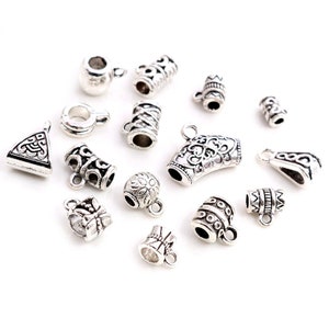 20pcs/lot DIY Handmade Beads Bails Pendants Jewelry Making DIY Necklace ...