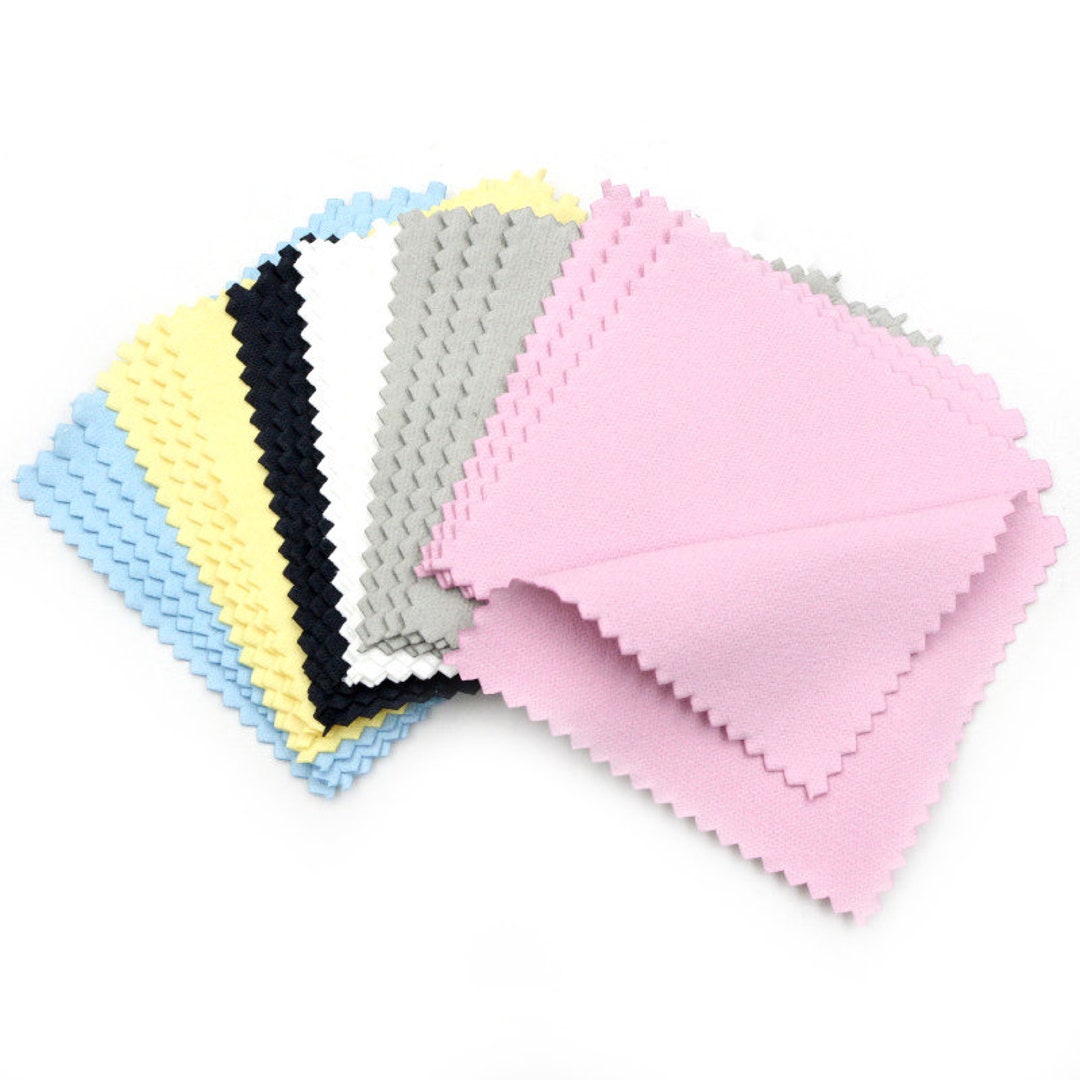 10pcs Polish Polishing Cloth Silver Color Cleaning Polishing Cloth Soft ...