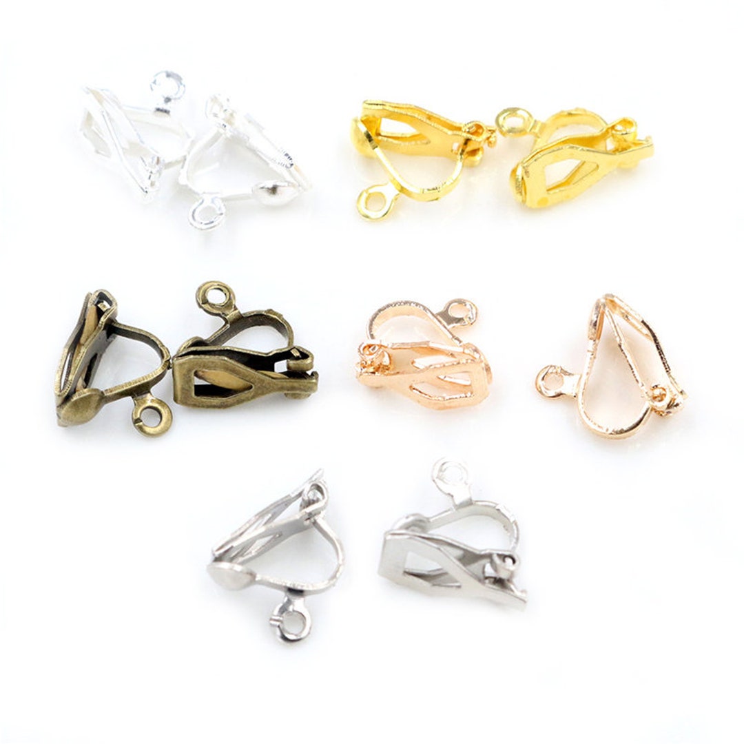 12x5mm 50pcs High Quality 6 Colors Plated Ear Clip DIY Handmade ...