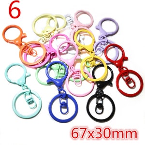 10pcs Random Mix Snap Hook Trigger Clips Buckles for Keychain Lobster ...