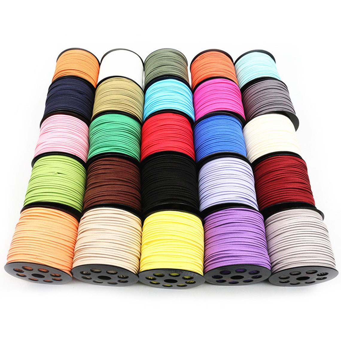 10m/lot 2.5mm Flat Faux Suede Braided Cord Korean Velvet Leather Thread ...