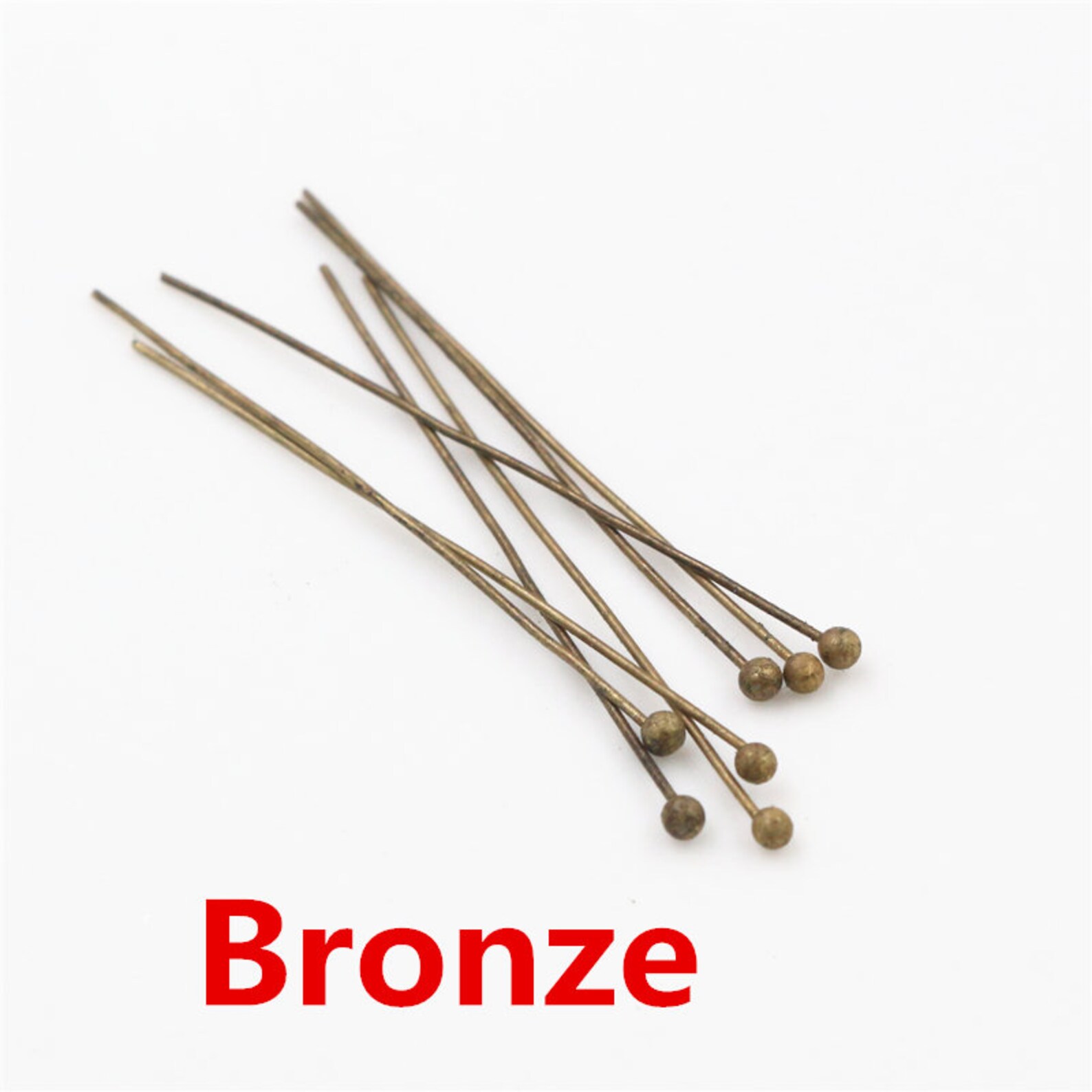 200pcs/lot 16 20 25 30 40 50 Mm Gold Silver Metal Ball Head Pins for ...