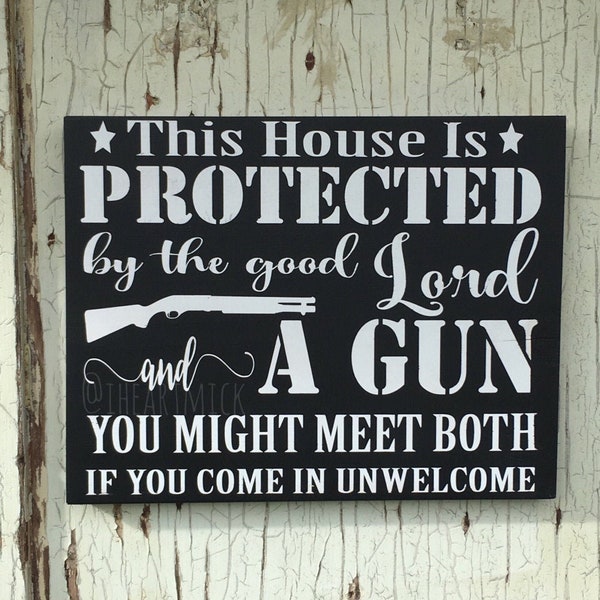 Protected House Sign - Etsy