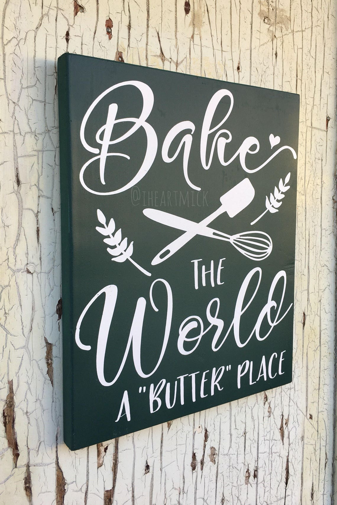 Bake the World a Butter Place 9 X 12 Inch | Etsy
