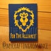 World of Warcraft Alliance Symbol 9 X 12 Inch Painted Wood Sign for the ...