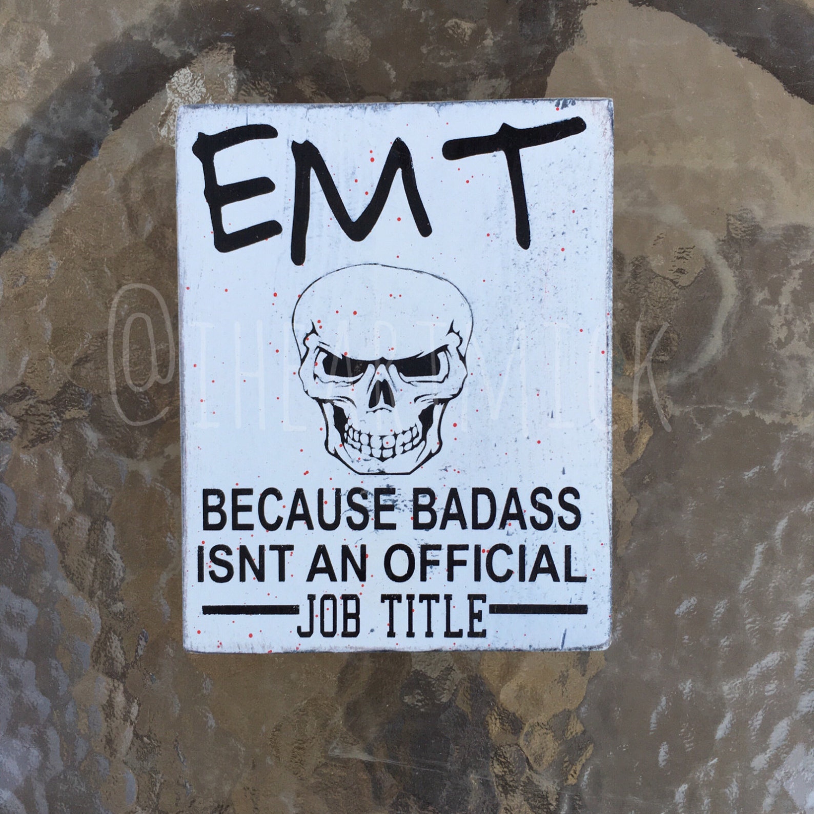 EMT Because Badss Isn't an Official Job Title 5.5 X 7 - Etsy