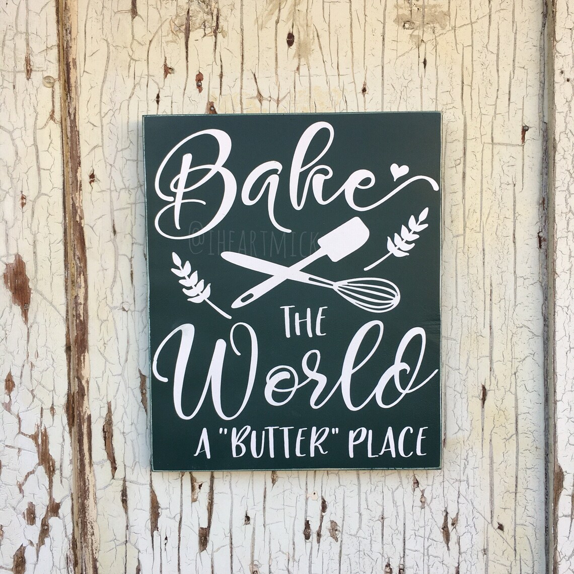 Bake the World a Butter Place 9 X 12 Inch - Etsy