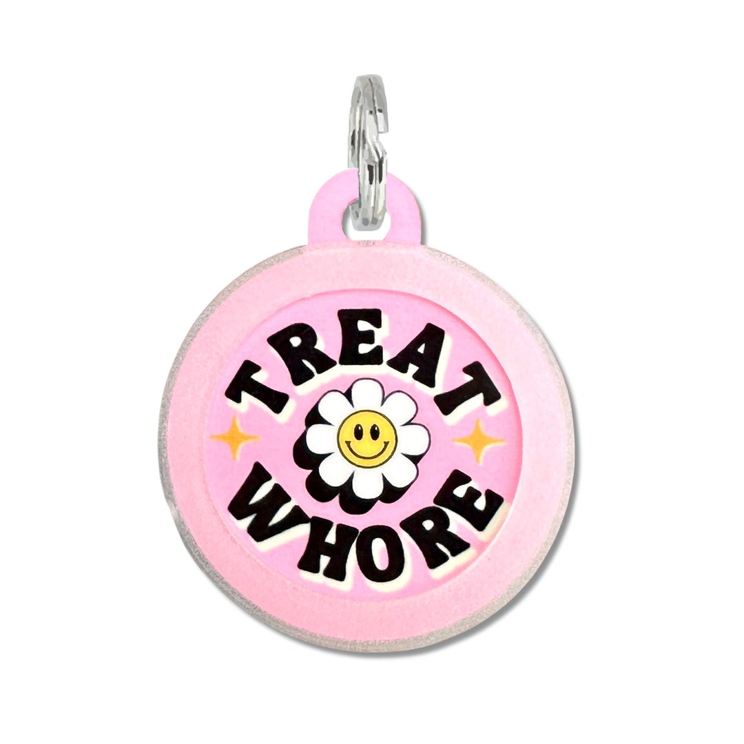Funny Dog Tags for Dogs treat Whore Personalized Dog ID Tag, Double ...