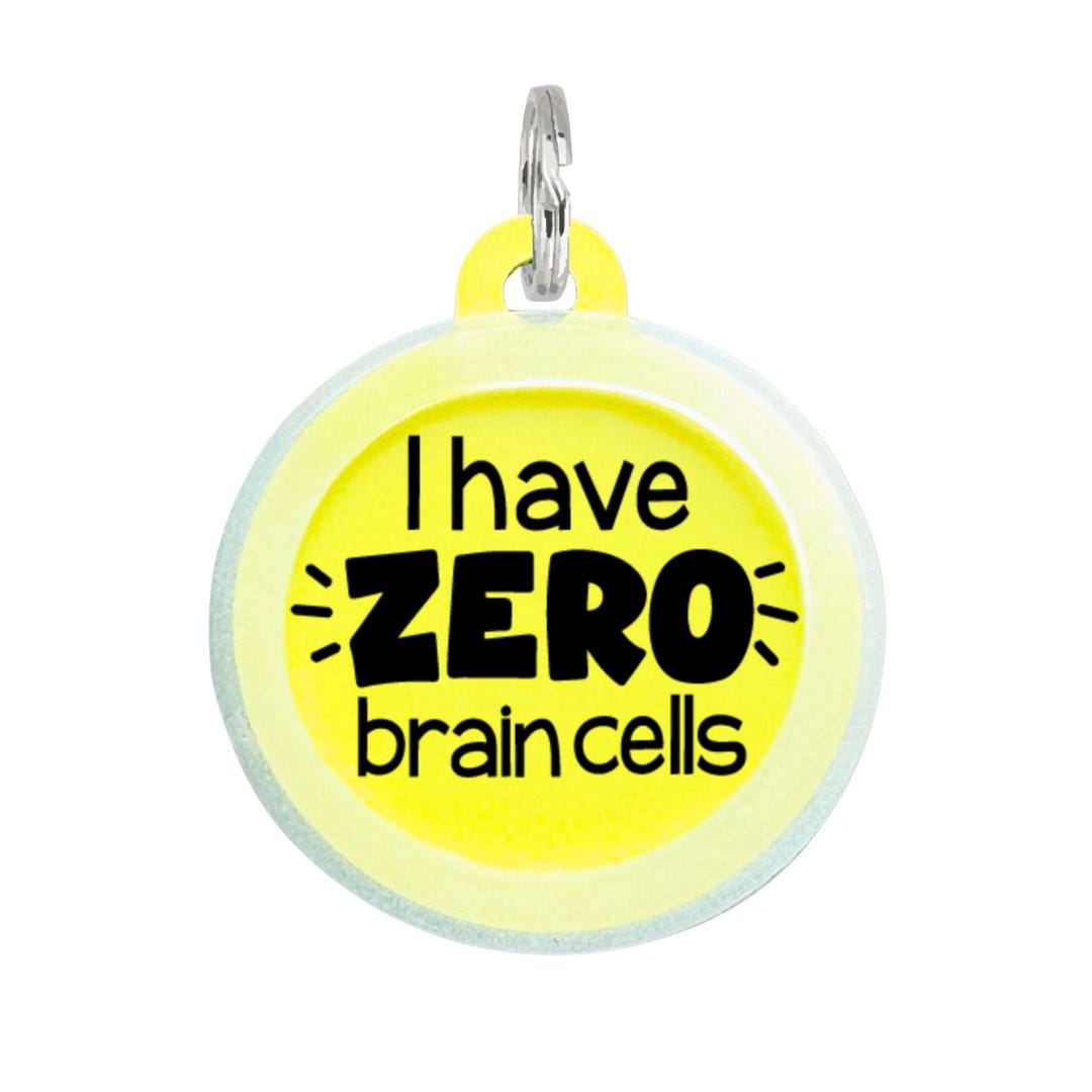 Funny Silent Dog Tag Personalized • Custom Pet ID Tag - "i Have Zero ...