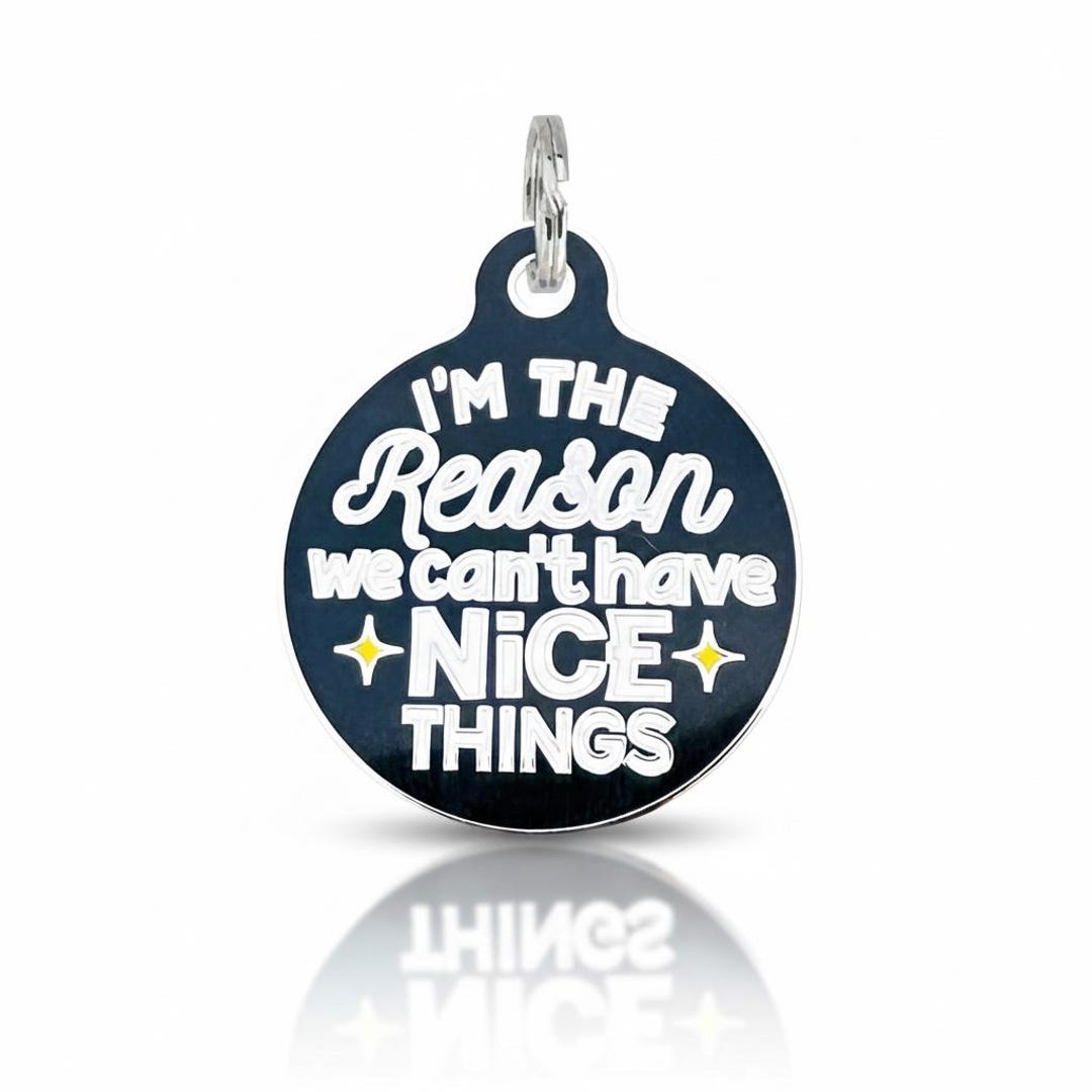 Funny Dog Tag • Personalized Pet ID Tag • Durable Enamel, Size Small or ...
