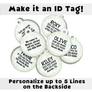 Tennis Ball Dog Tag Personalized • Custom Pet ID Tag • Silent Dog Tag ...