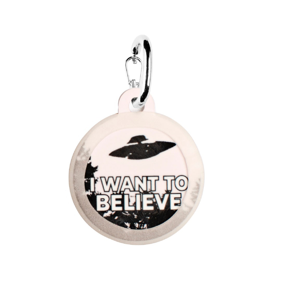 UFO Dog Tag for Dogs Silent - "i Want to Believe" - Double-sided - Etsy