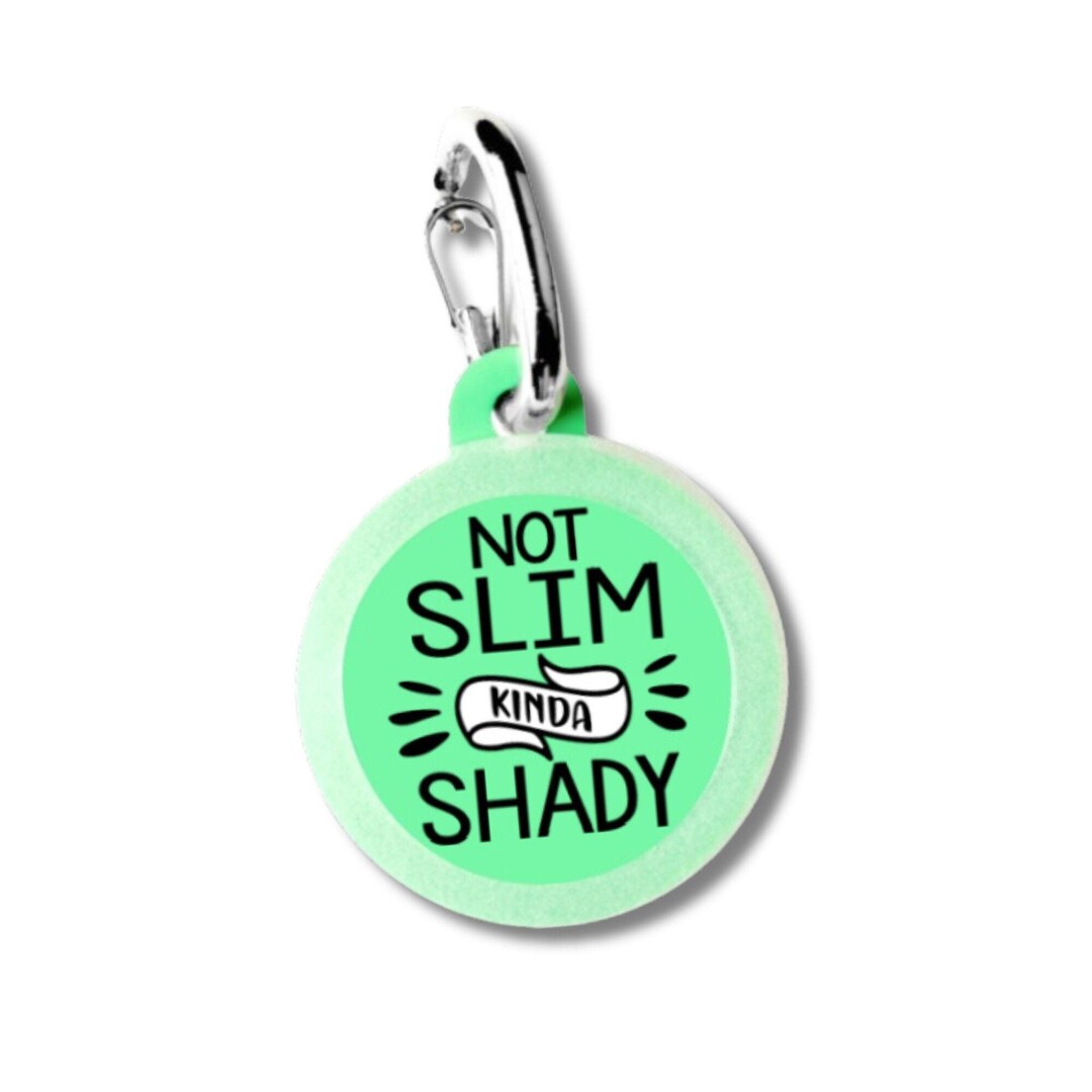 Funny Dog Tags for Dogs Silent Double Sided Collar Name Tags not Slim ...