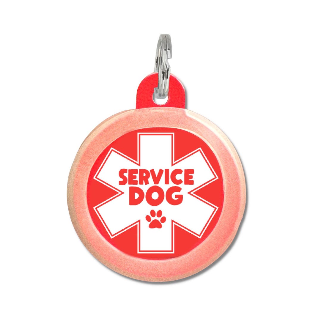 Customizable Service Dog Tag for Dogs Silent Dog Tag Personalized ...