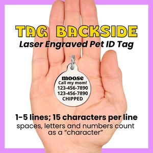 Funny Dog Tag • Checkerboard Retro Pet ID Tag Engraved • Size Small or ...