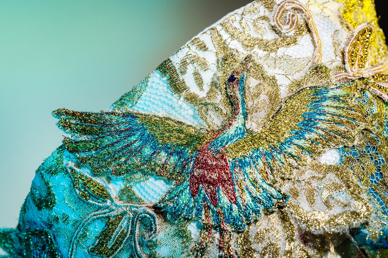 Bespoke Crane Bird Belt Colourful Wedding Belt Embroidered - Etsy UK