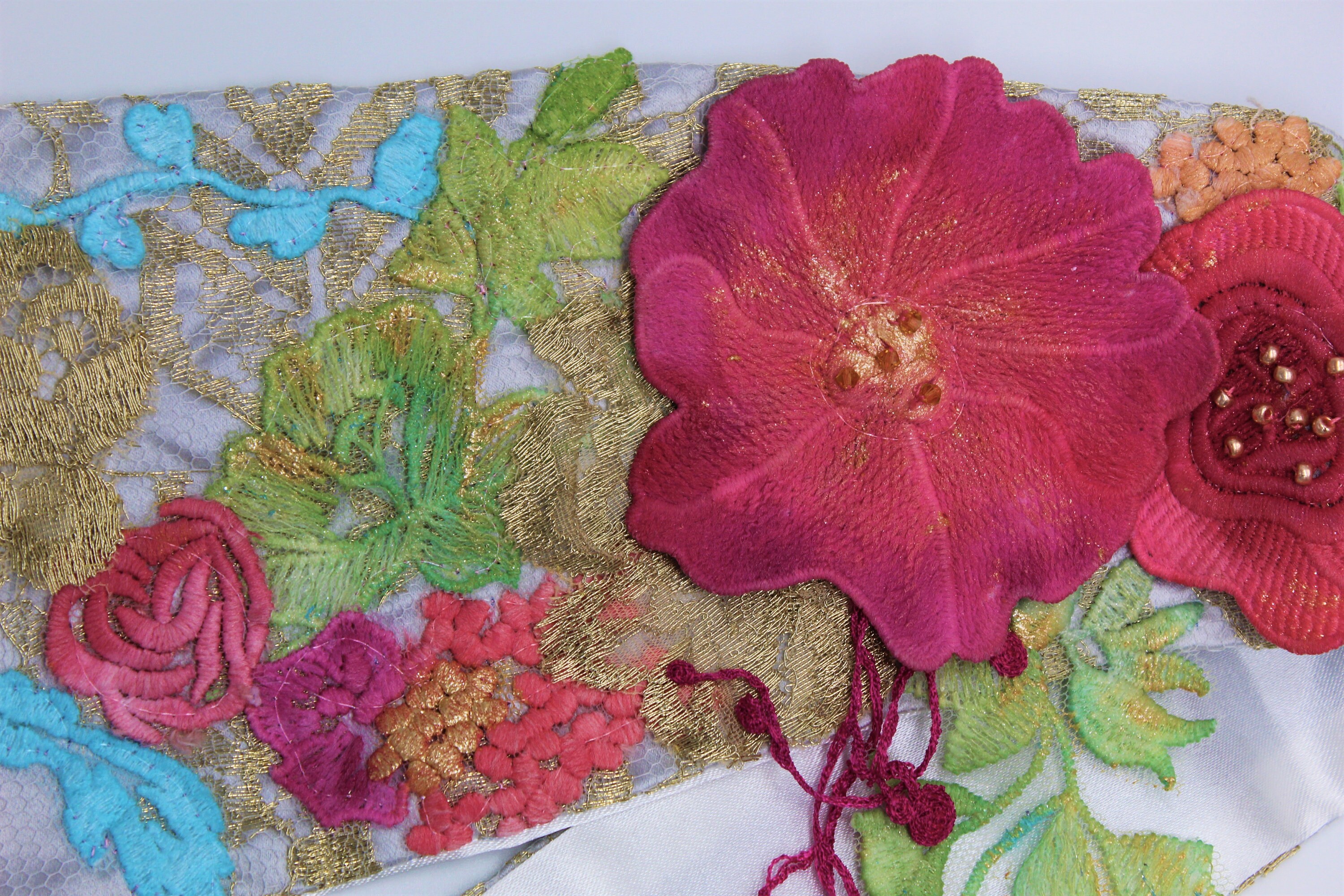 Bespoke Floral Belt Colourful Wedding Belt Embroidered and - Etsy