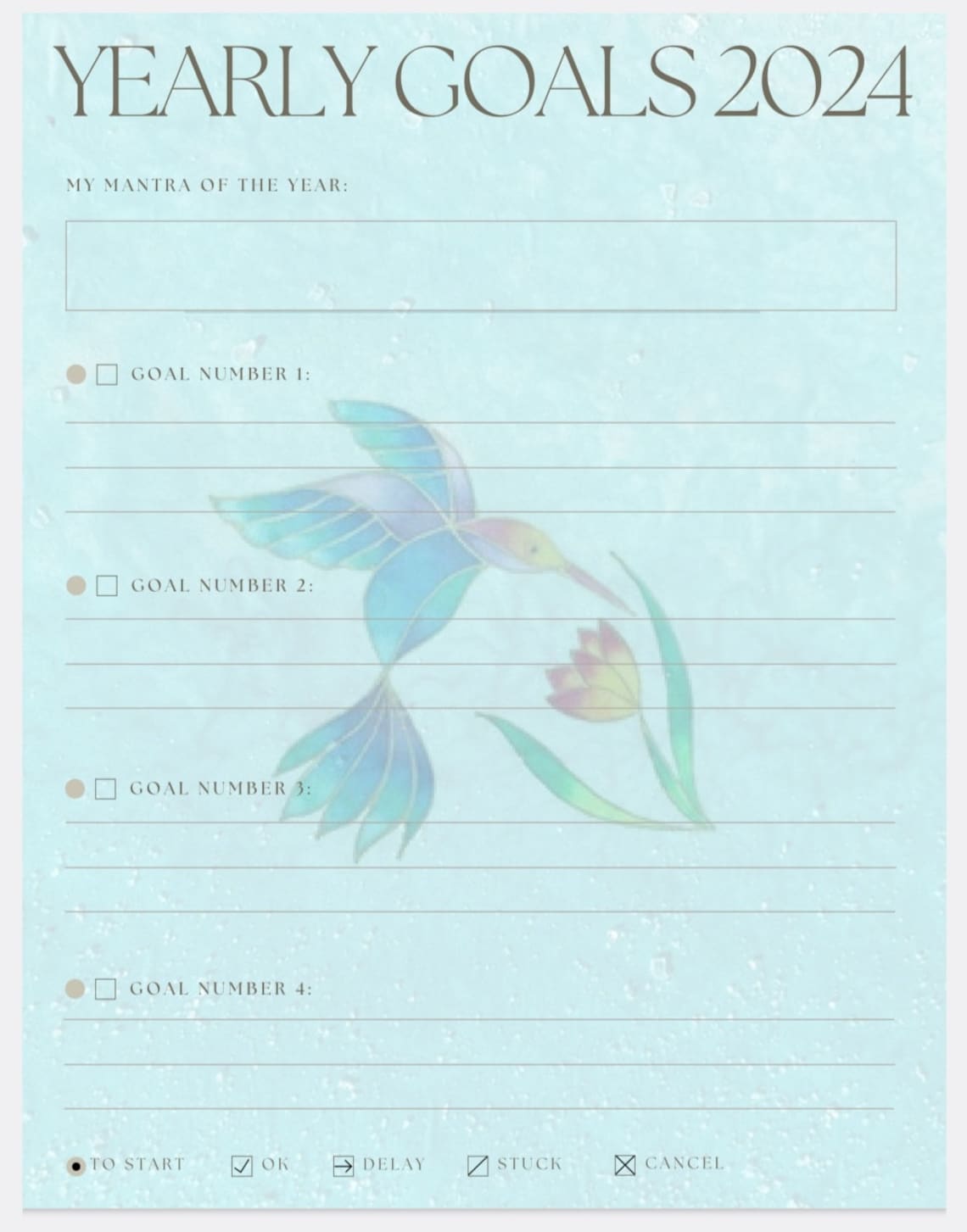 Printable Goal Planner 2024, Digital Planner, Organiser, Goal Setting ...