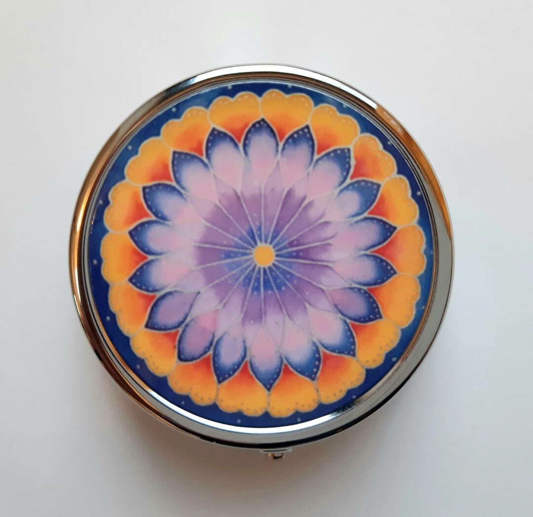 Flower Mandala Pill Box/earrings Box, Mandala Gifts, Ladies Gifts ...